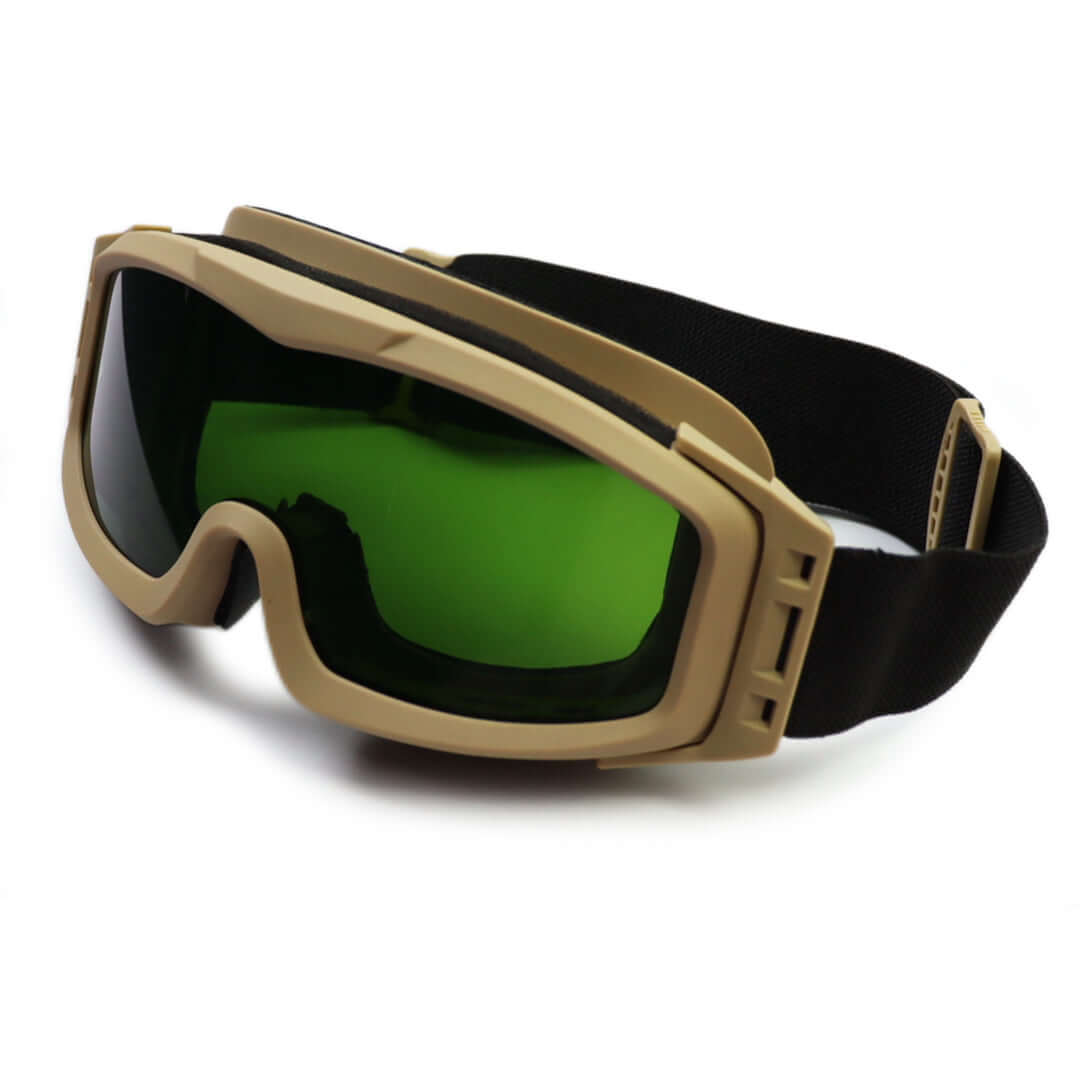 Ballistic Goggles | Tan Frame & Laser Protection Kit – KecloudEyewear